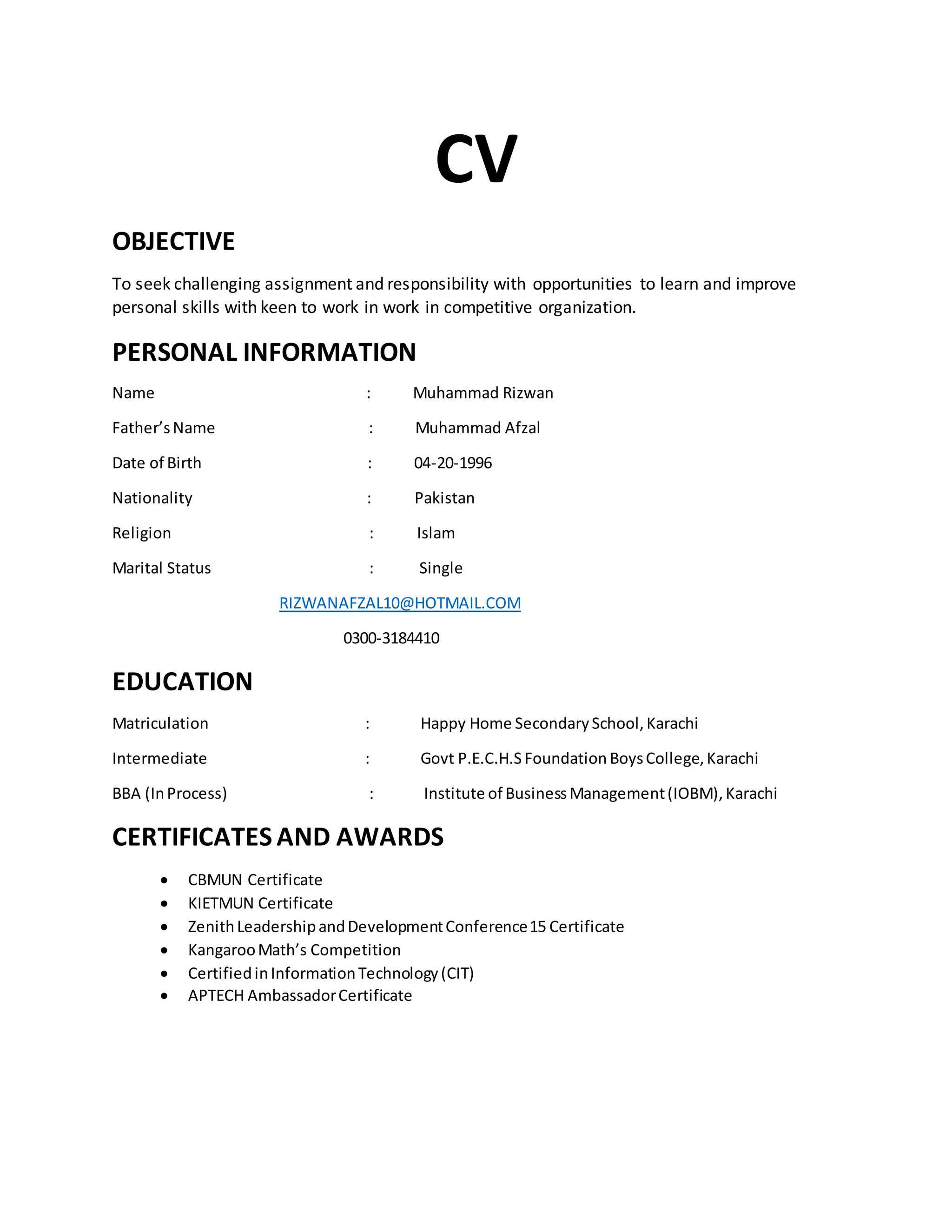 cv | DOCX