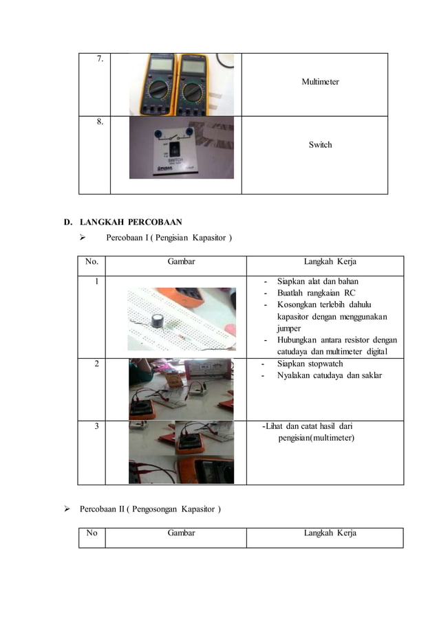 Laporan Praktikum rangkaian RC | DOCX