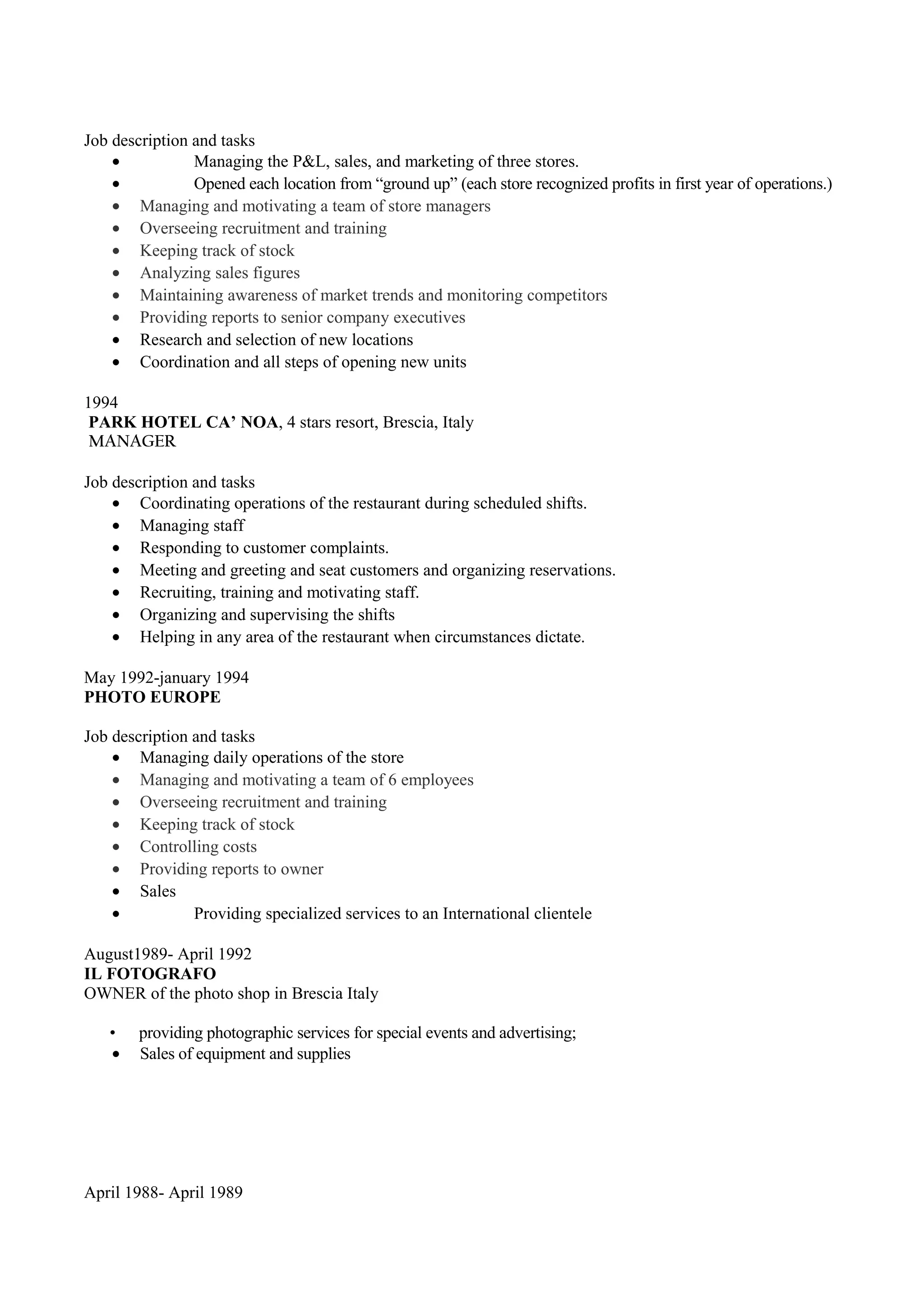 LaurentBosc resume english last 2017 | PDF