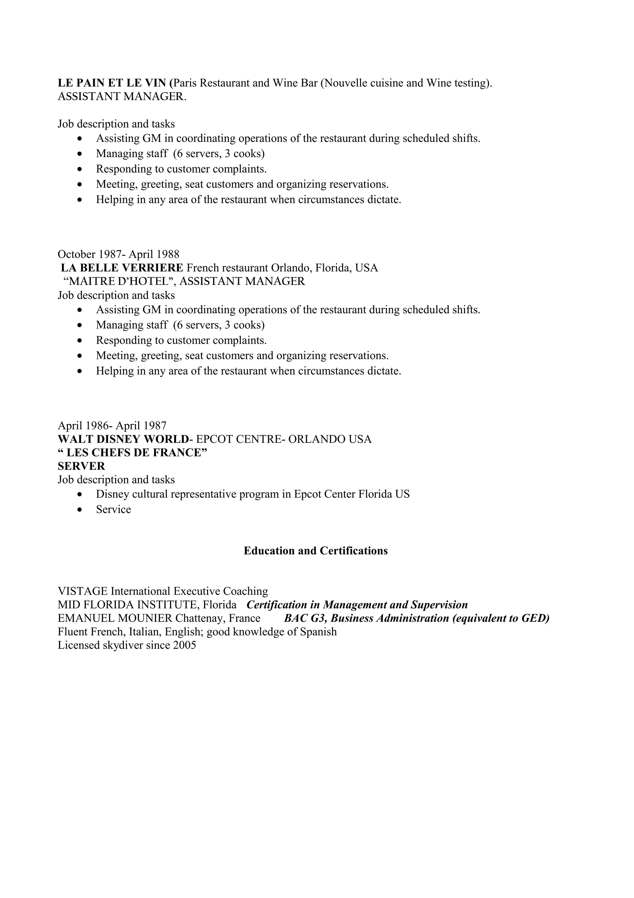 LaurentBosc resume english last 2017 | PDF