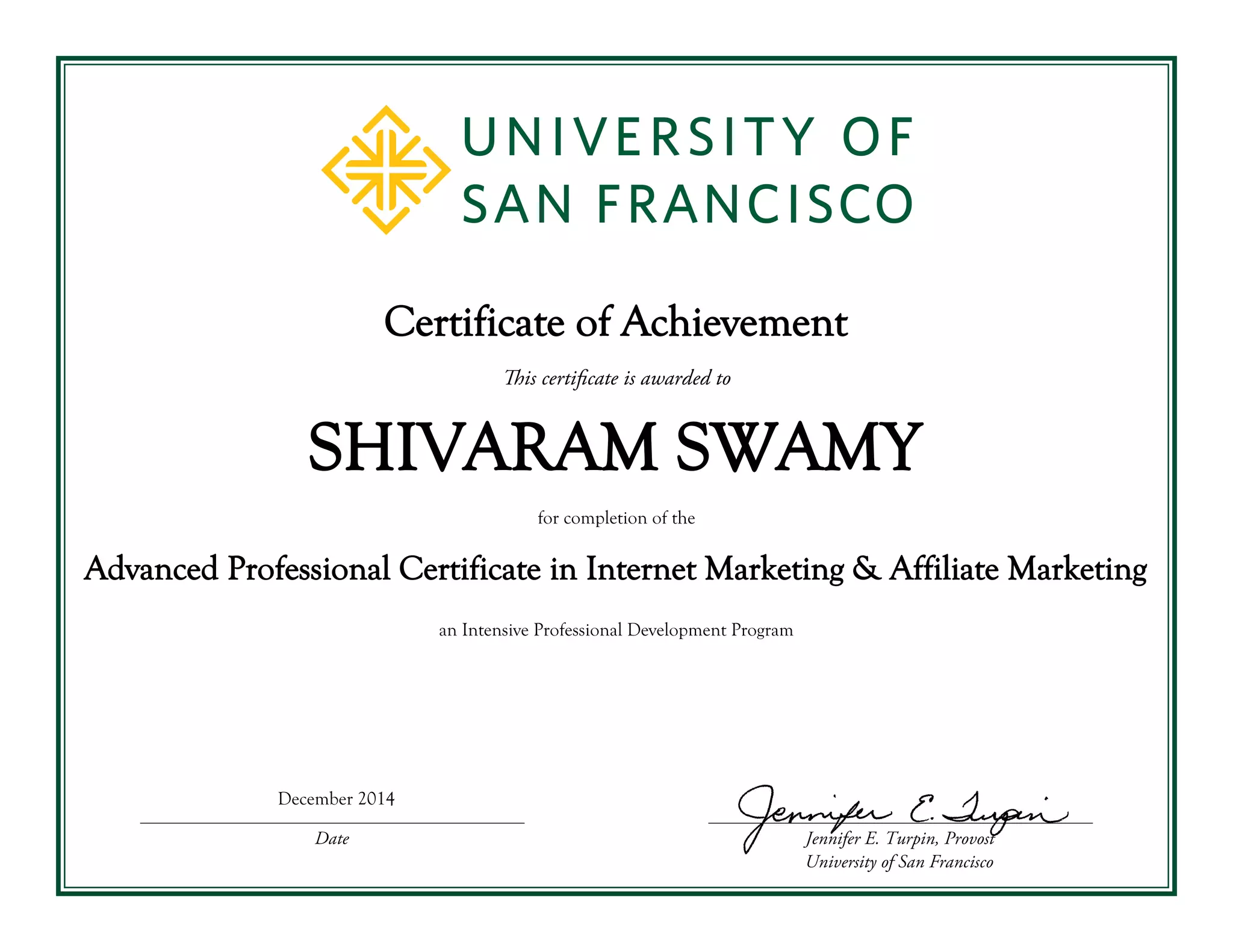 advanced Internet Marketing certificate | PDF