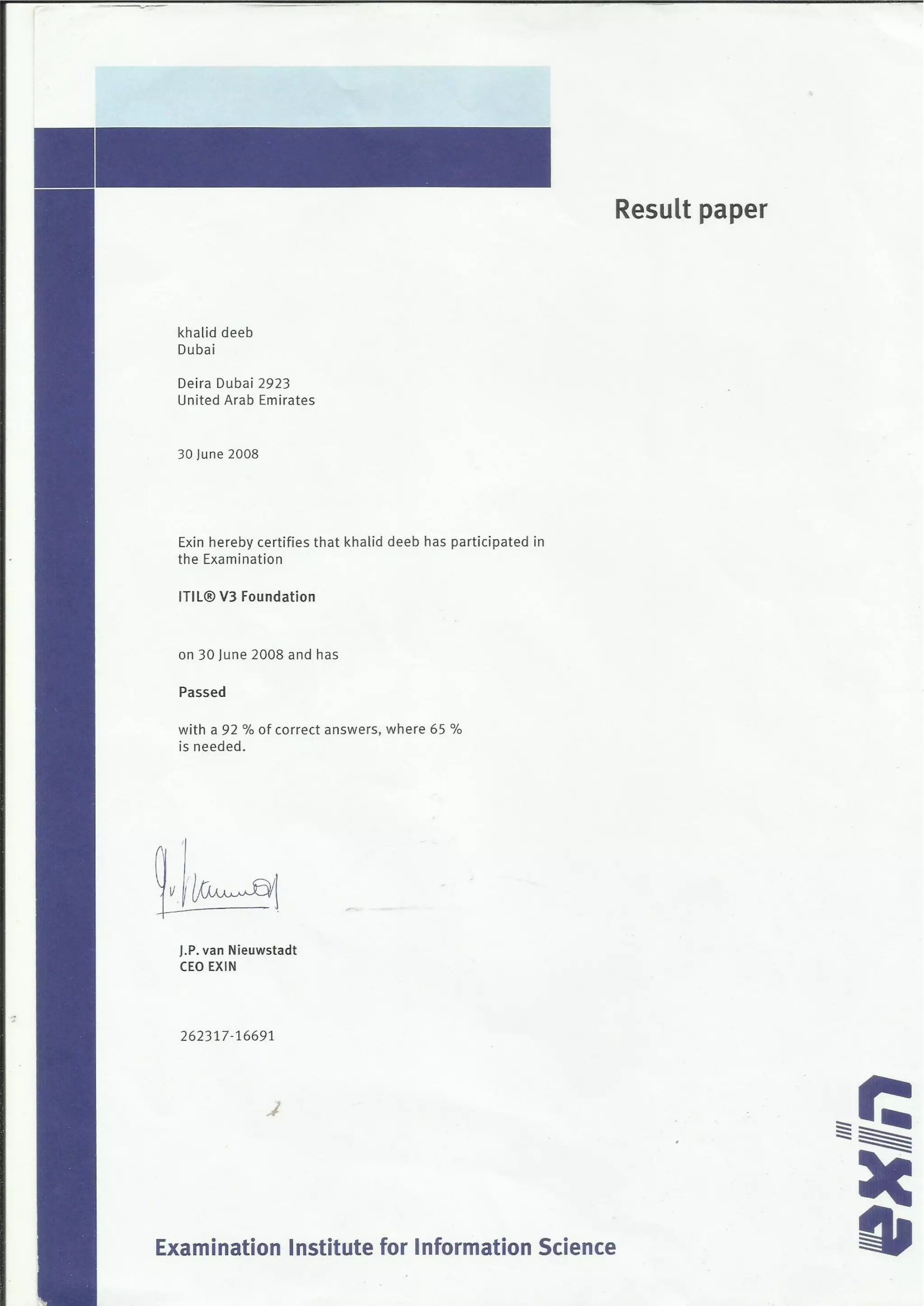 ITIL Result Paper | PDF