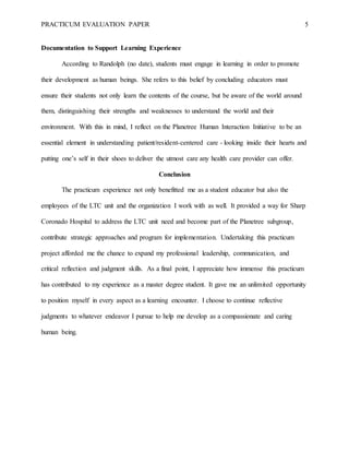 Practicum Evaluation Paper-Riverpoint Writer | PDF