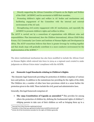 Brief on the protection of Children, recent | DOC