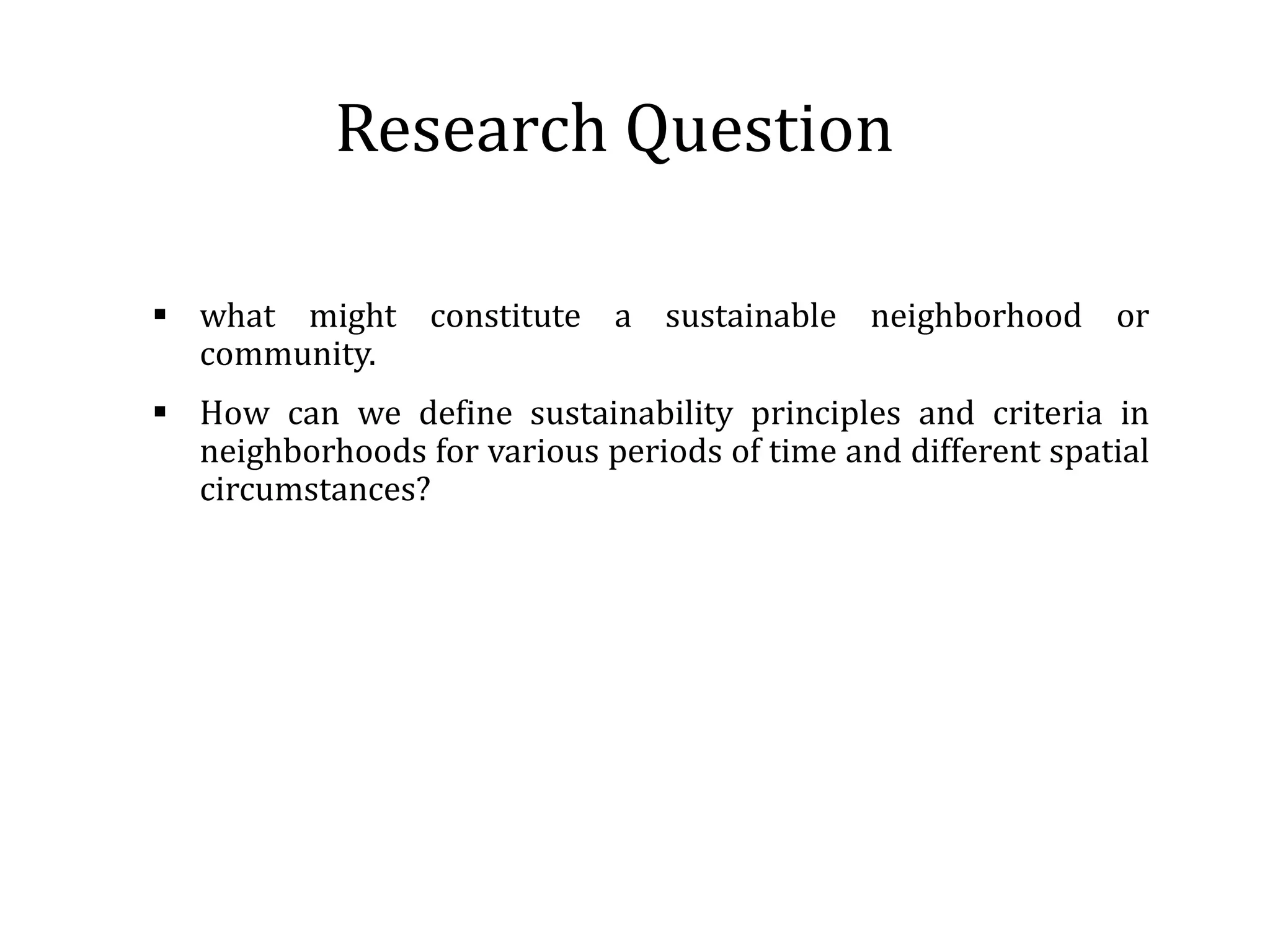 Sustainable Neighborhood Design | PPTX
