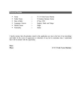 V C S VEDA VYASA SHARMA | DOCX
