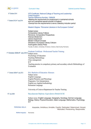 Gabriel Laurentiu CV | DOC