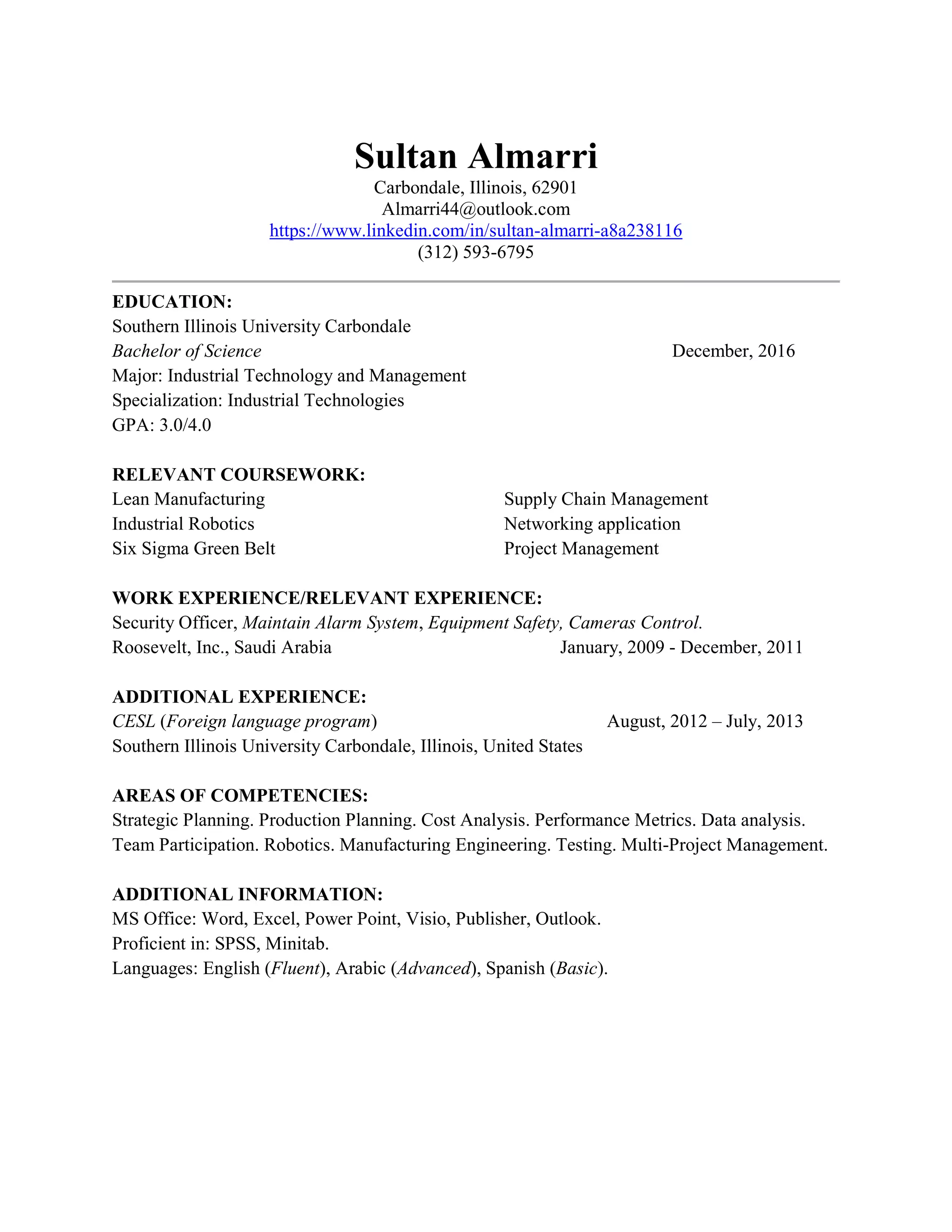 Resume final draft_Sultan | PDF