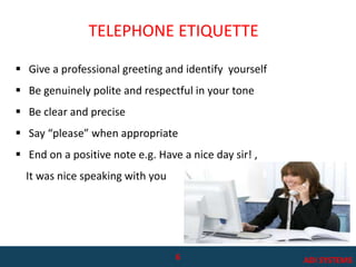 BUSINESS ETIQUETTE TRAINING | PPT