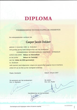 Middelbare school diploma | PDF