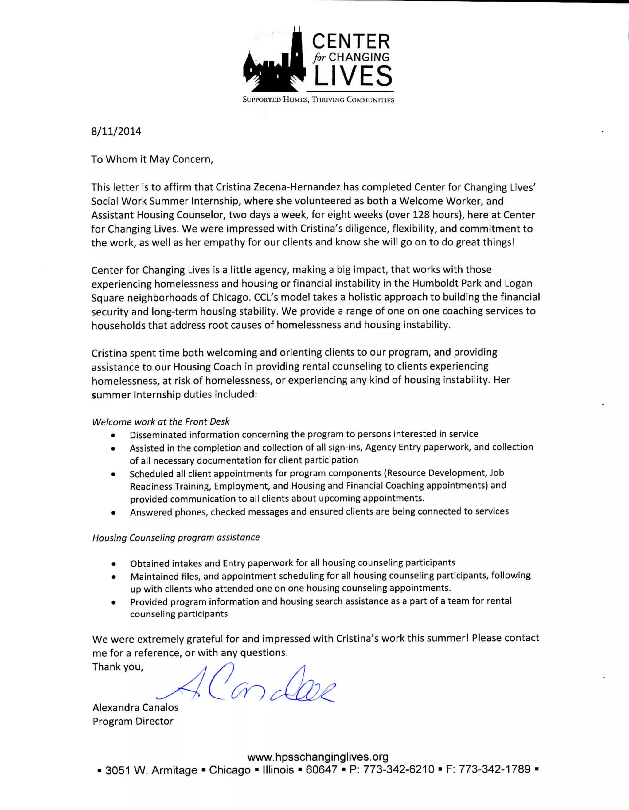 C. Hernandez Letter of Internship Confirmation and Recommendation | PDF