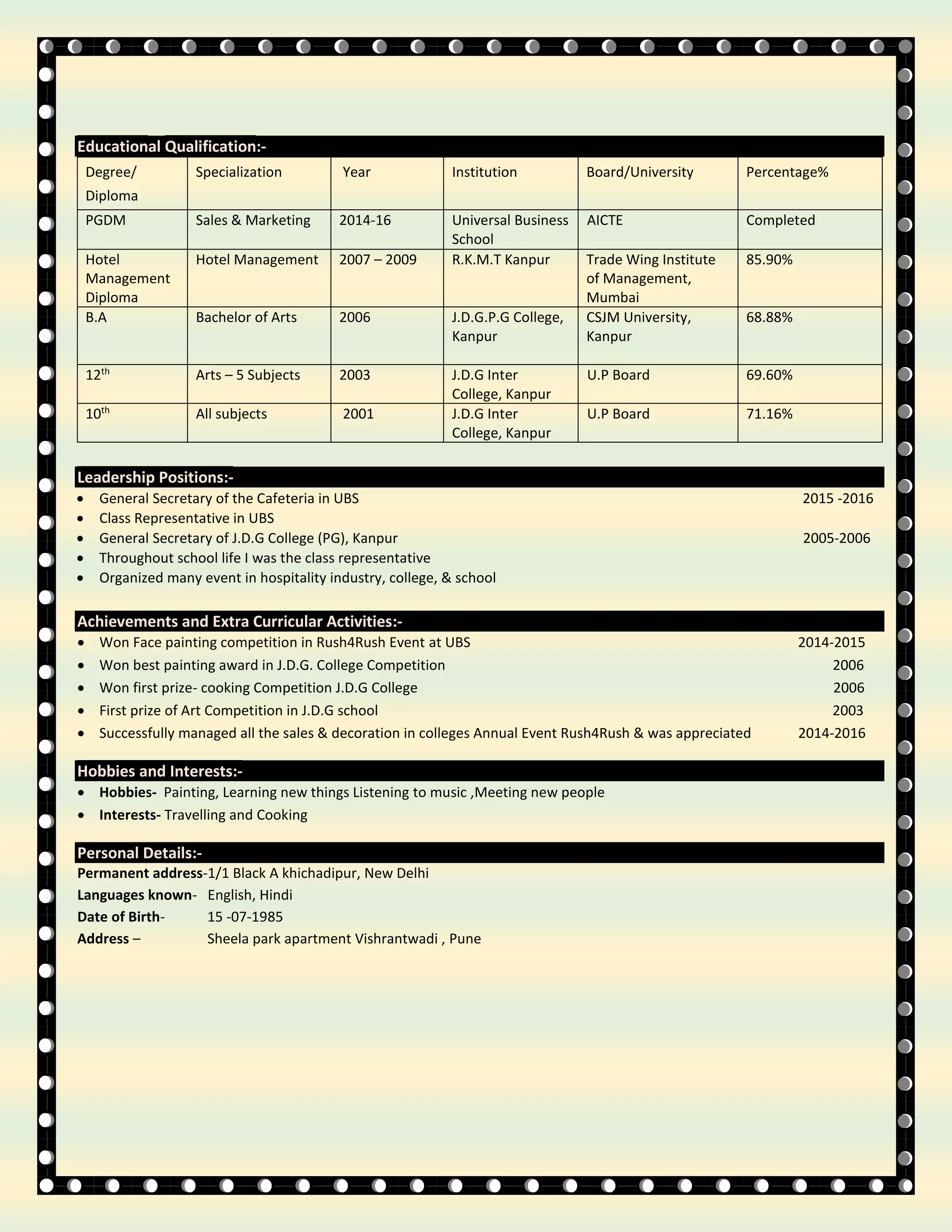 Vimla Mishra CV | PDF