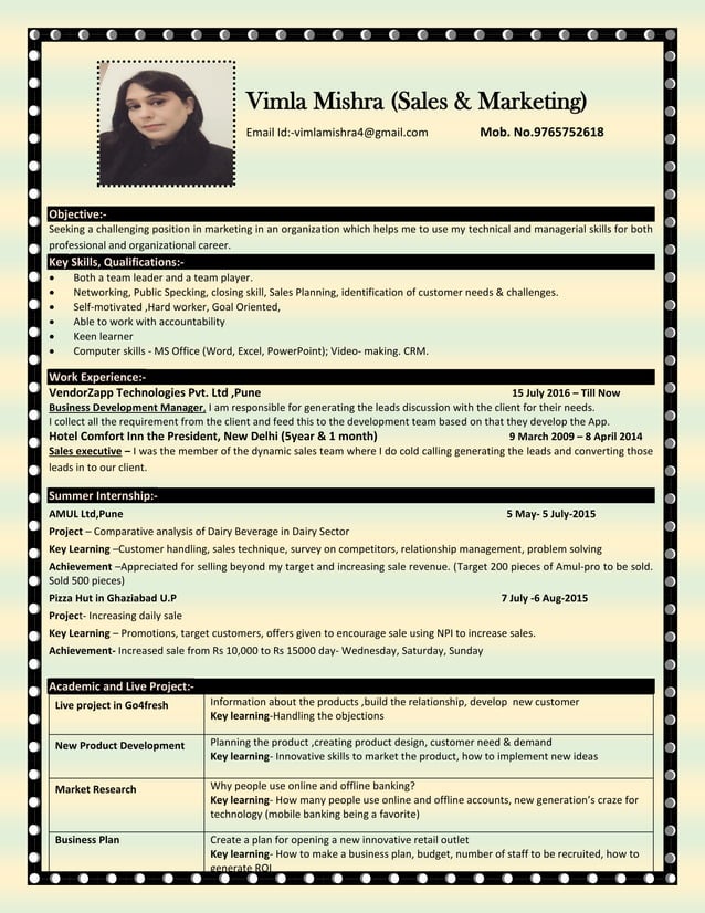 Vimla Mishra CV | PDF | Business Administration | Business