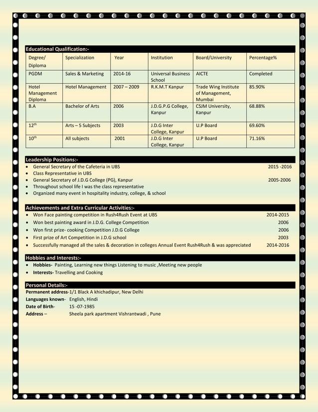 Vimla Mishra CV | PDF | Business Administration | Business