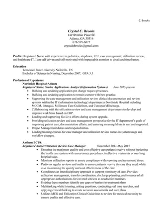 Crystal Brooks IT resume | DOC