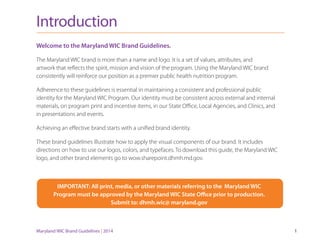 Maryland WIC Brand Guidelines 2014 | PDF