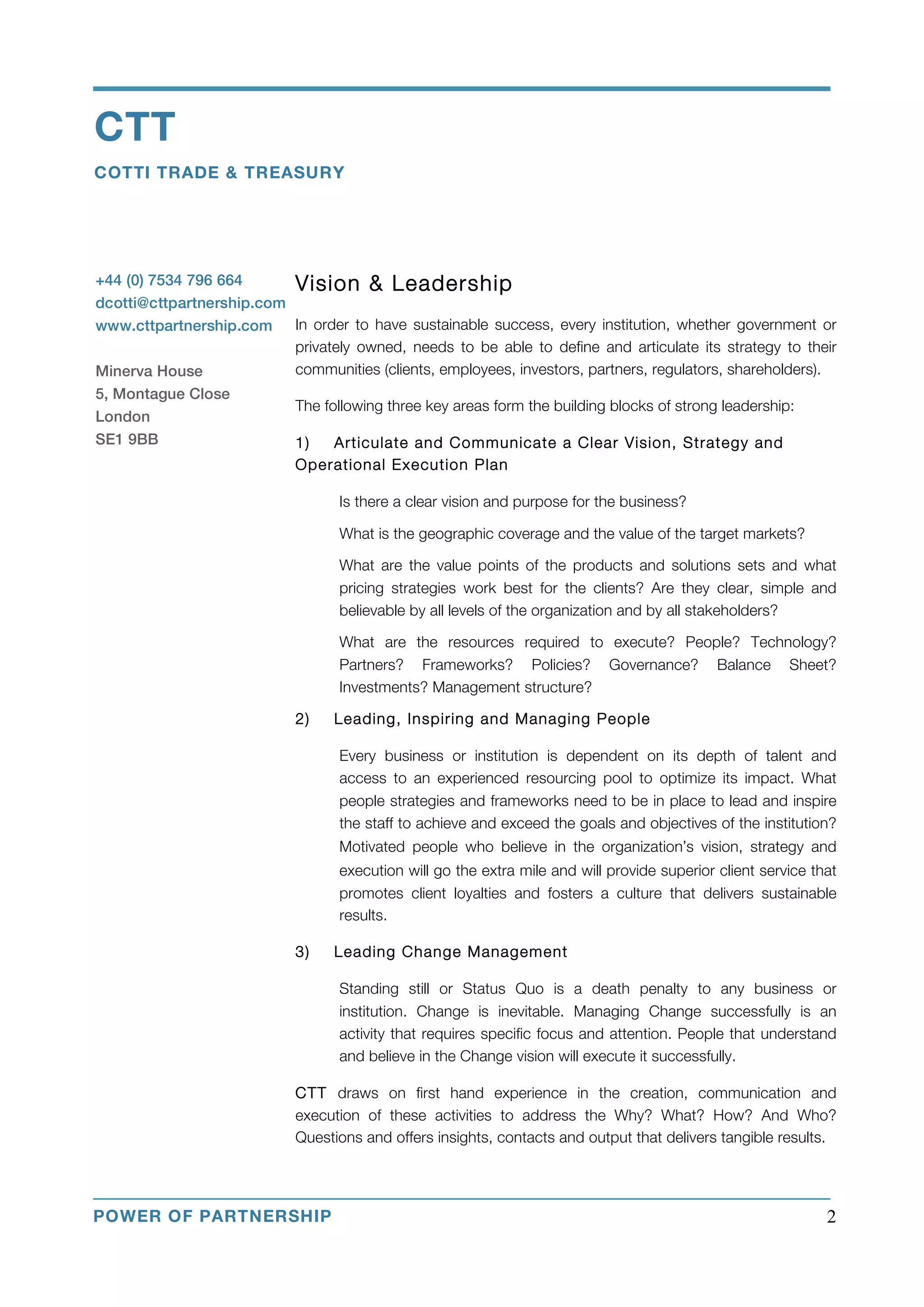 CTT Profile.pdf | PDF | Business Banking & Finance | Business