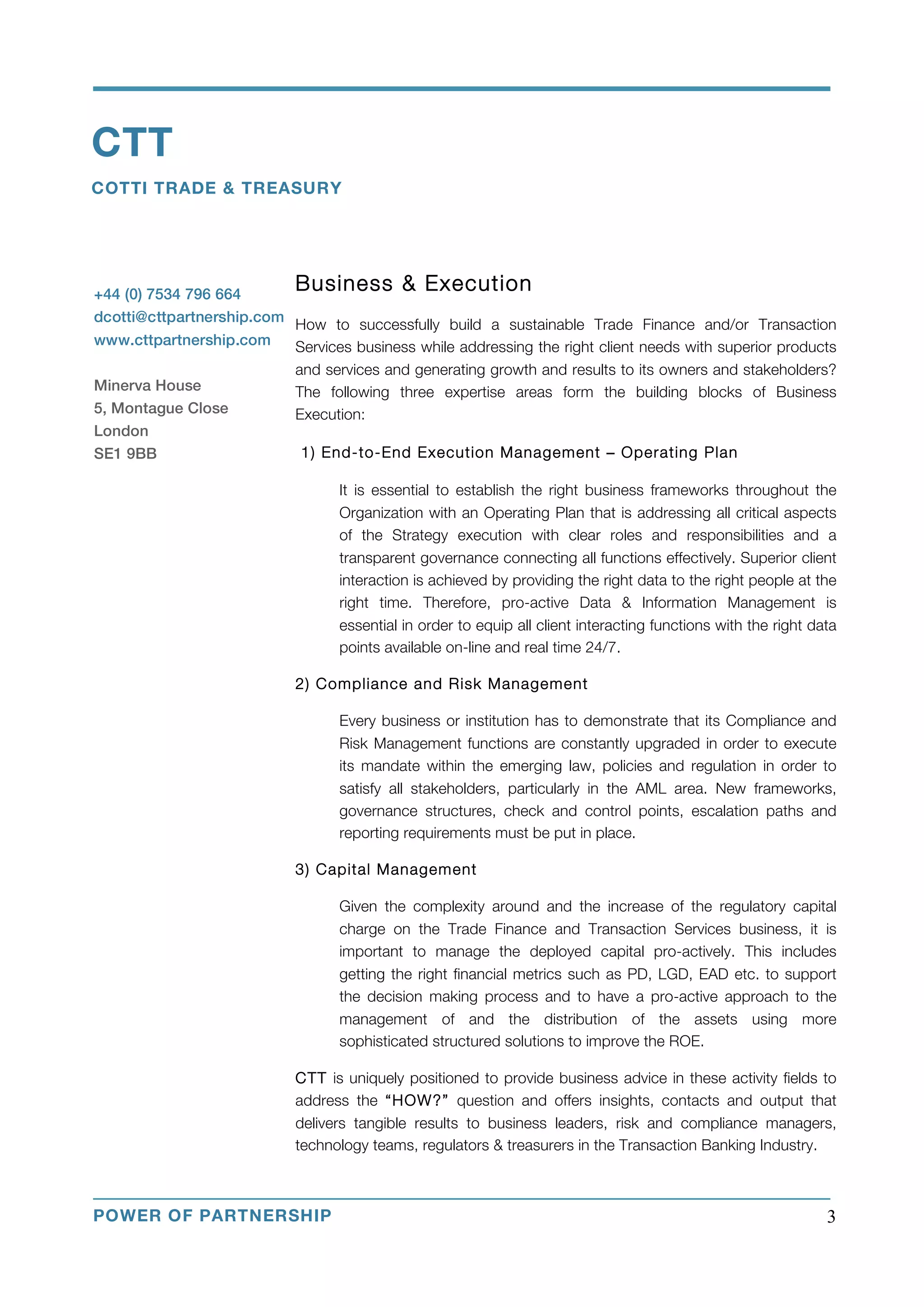 CTT Profile.pdf | PDF | Business Banking & Finance | Business