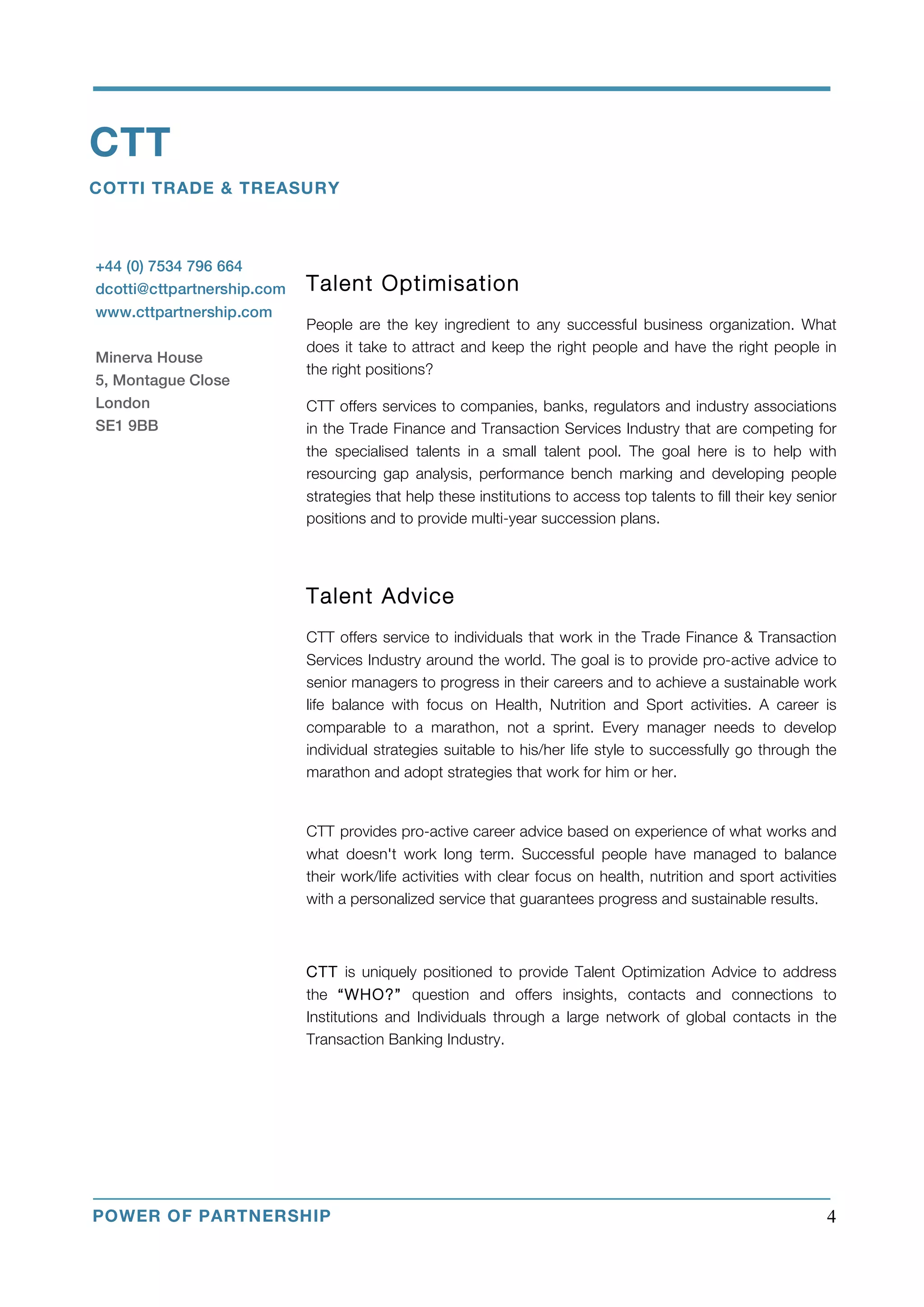 CTT Profile.pdf | PDF | Business Banking & Finance | Business