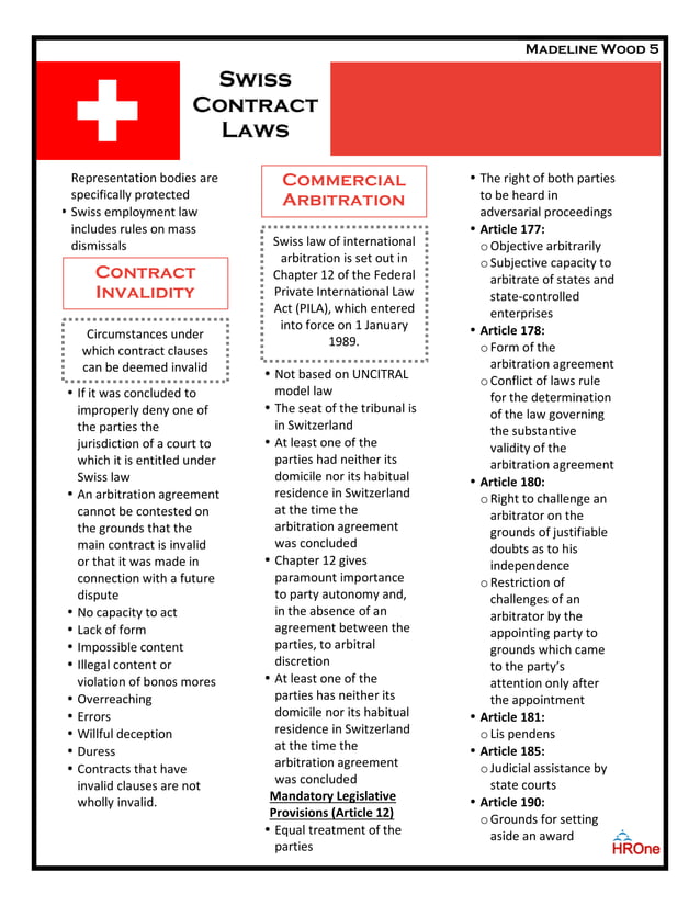 Swiss Contract Law | PDF