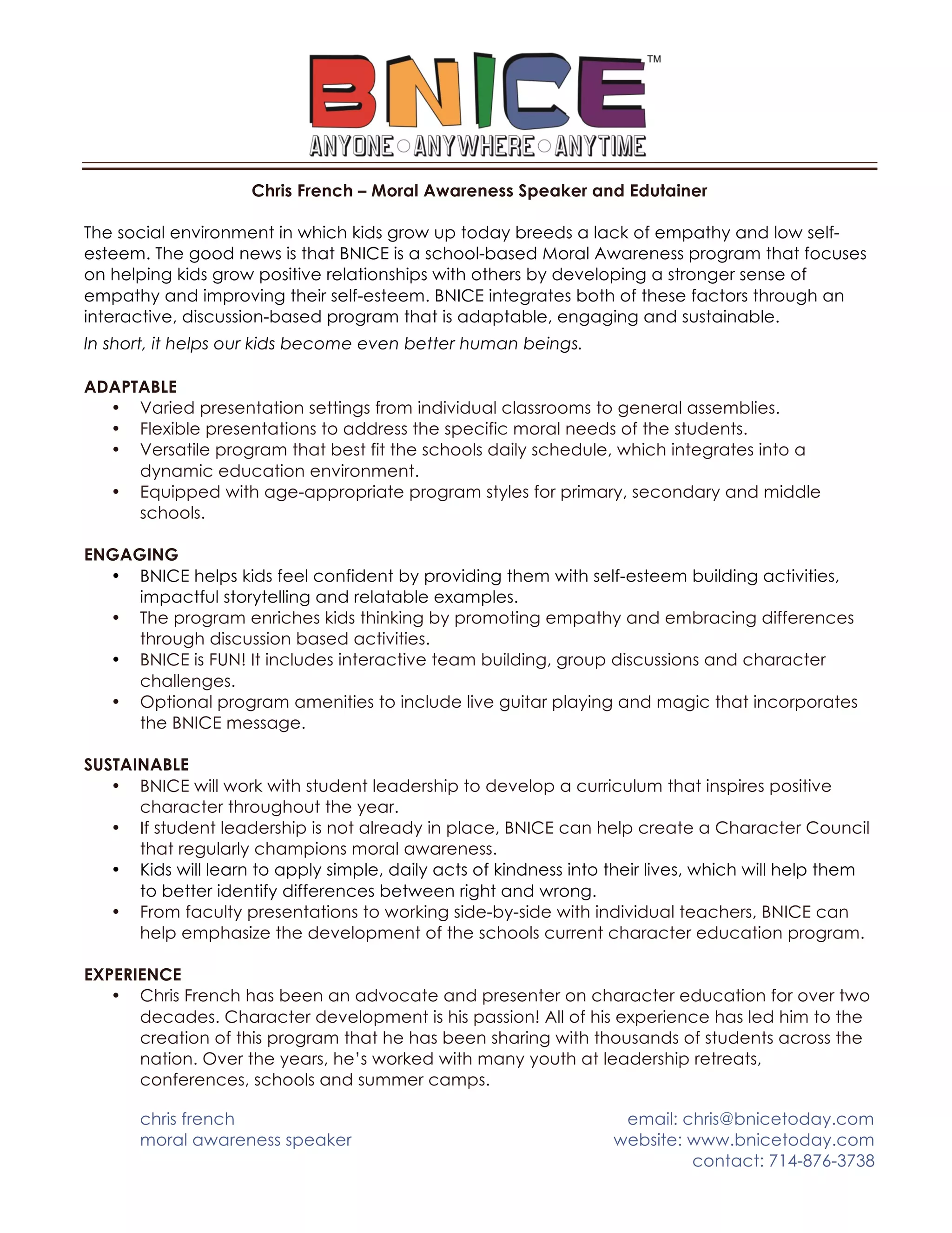 What is BNICE | PDF