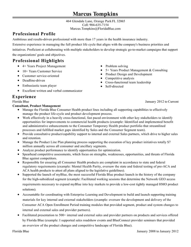 Marcus Tompkins SRM | PDF