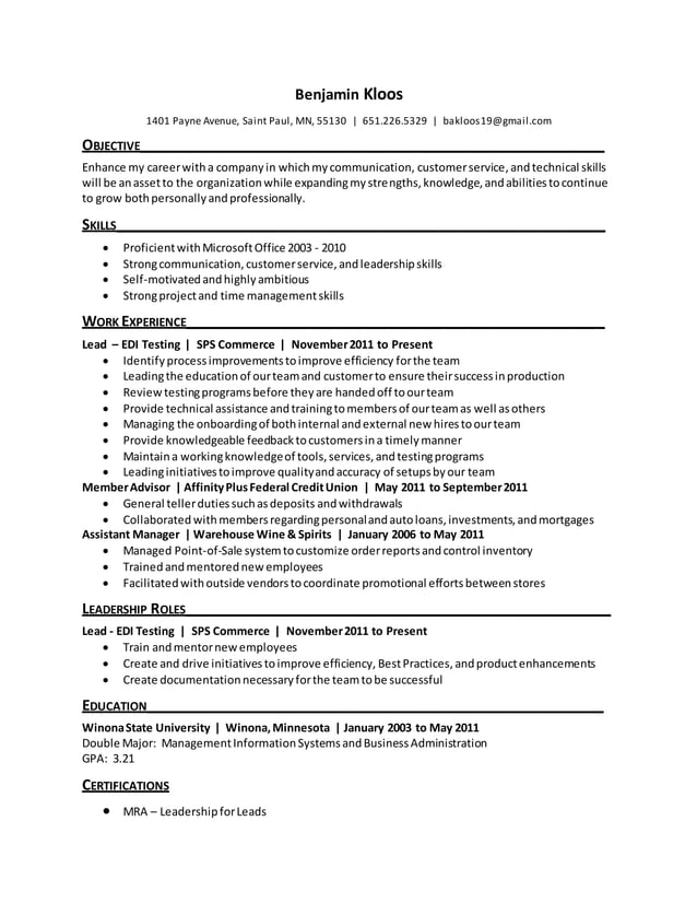 BenjaminKloosResume | PDF