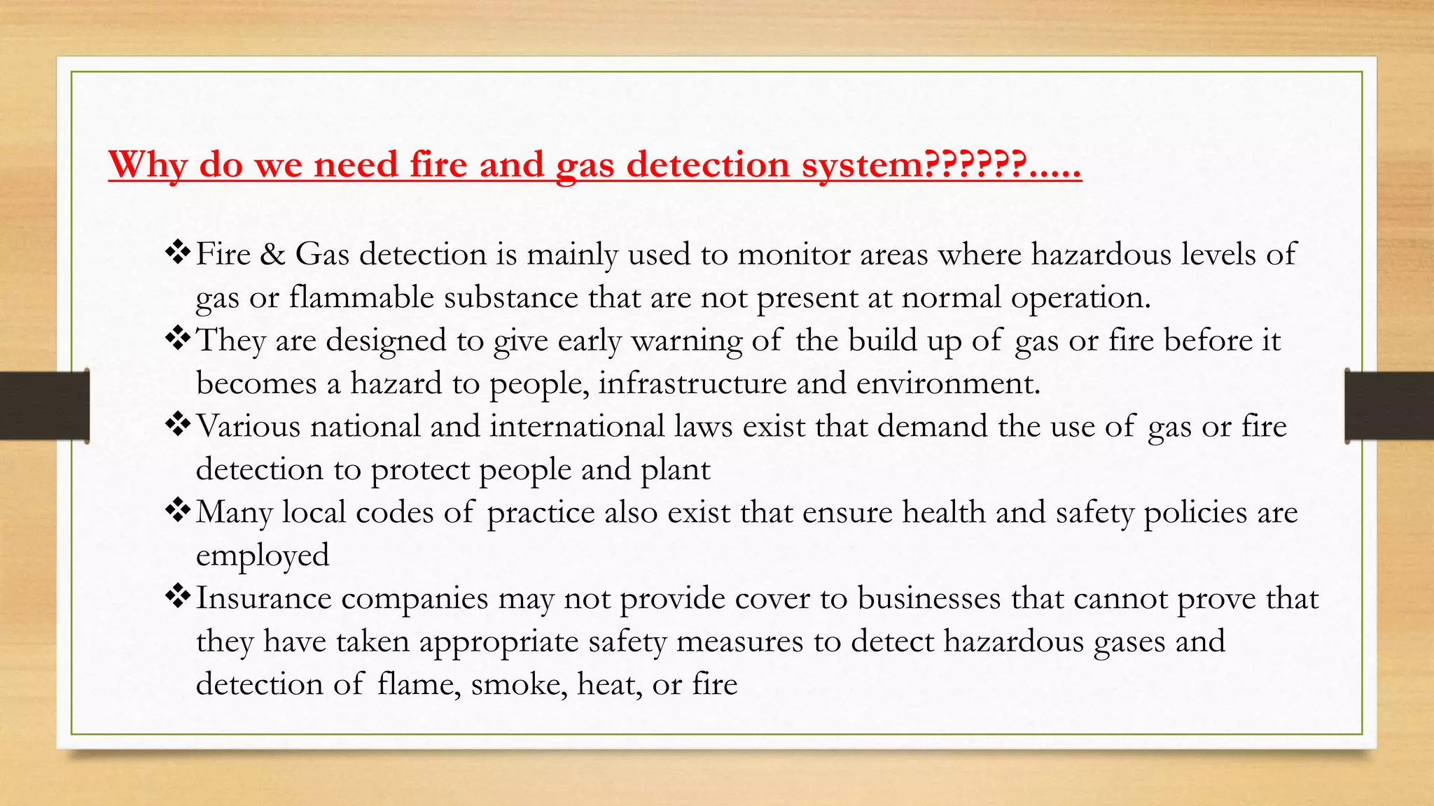 fire & gas detection system | PPTX