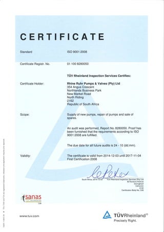 ISO 9001 - CERTIFICATE | PDF