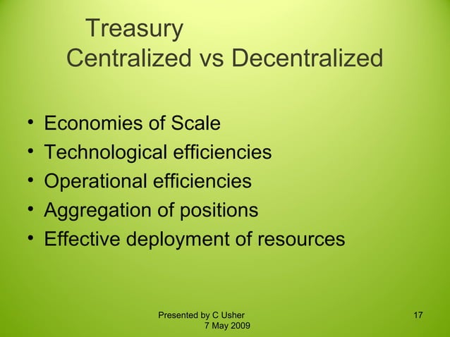 The Role of Treasurer | PPT