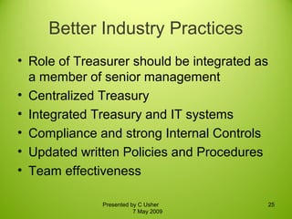 The Role of Treasurer | PPT
