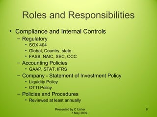 The Role of Treasurer | PPT