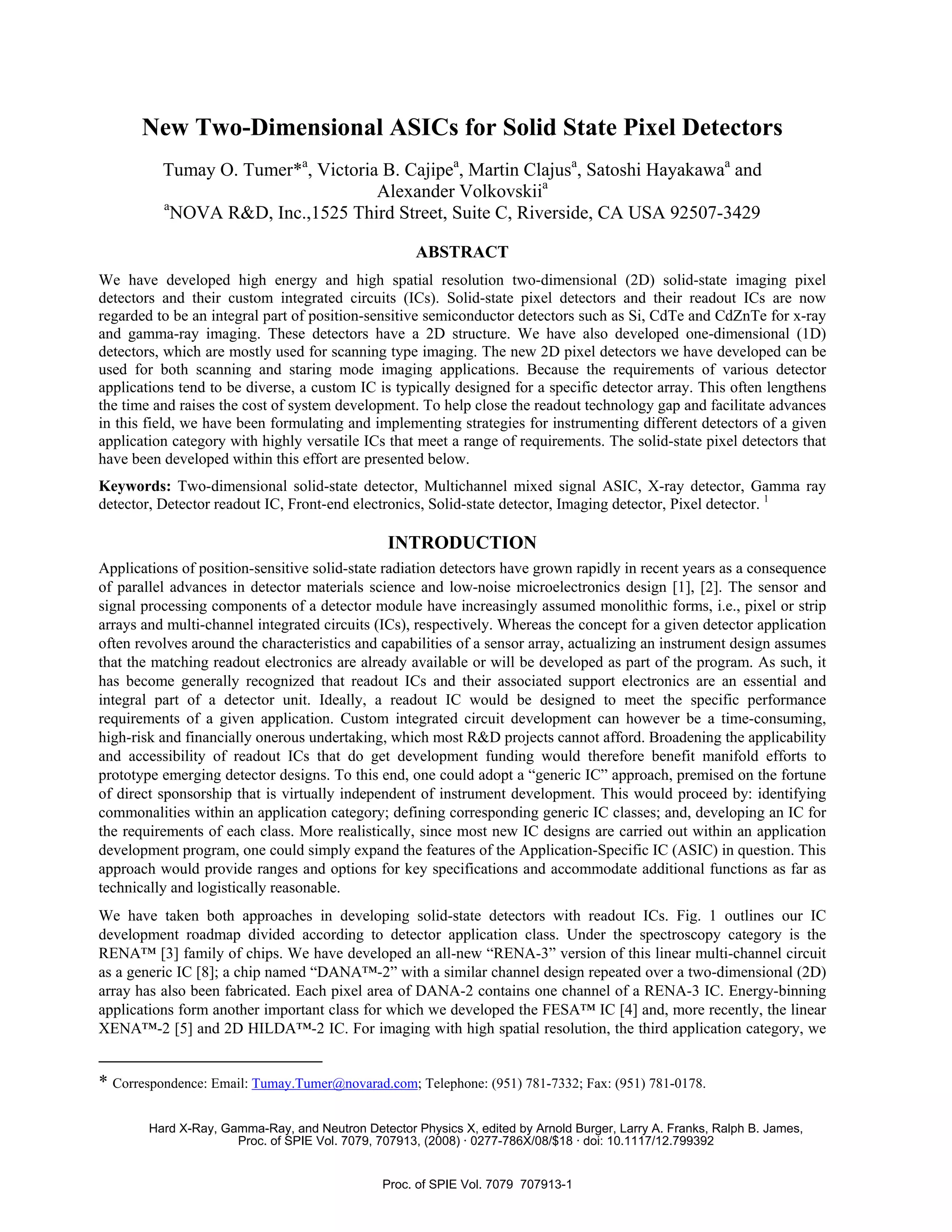 NOVA R&D New Two-Dimensional ASICs for | PDF