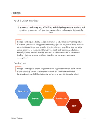 Design Thinking Informational Report | PDF