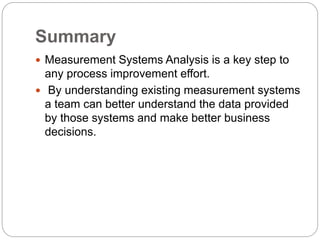 Measurement System Analysis (MSA) | PPTX