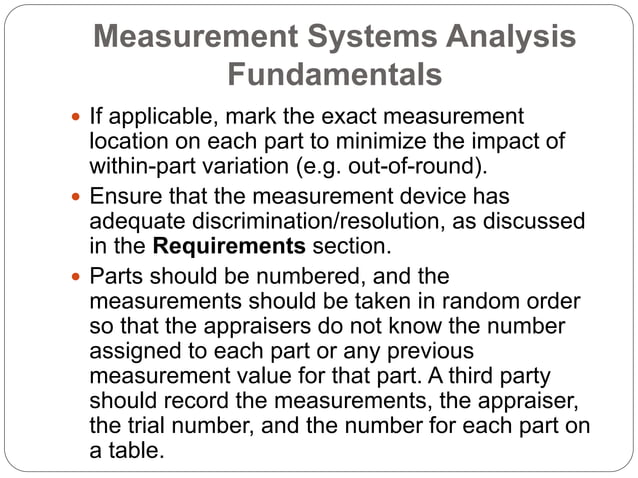 Measurement System Analysis (MSA) | PPTX