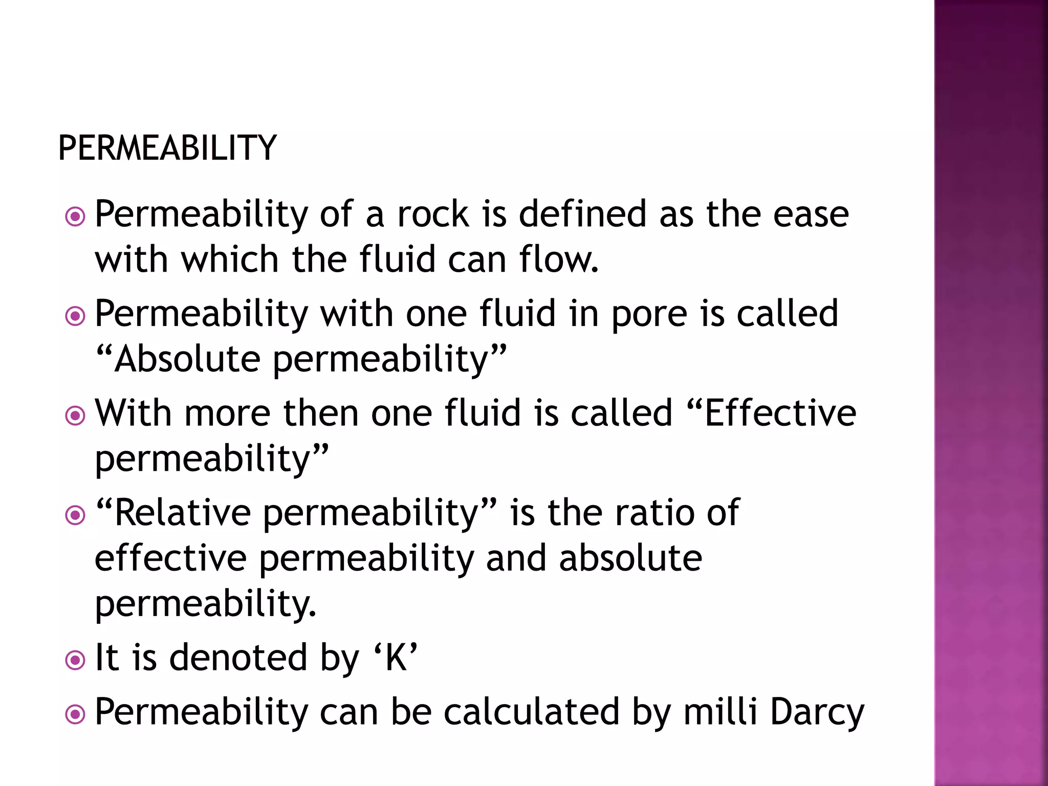 Identification of porosity and permeability for the core | PPTX