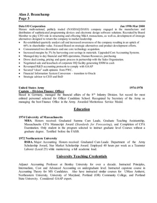 Beauchamp Resume CV | DOCX | Business Accounting & Finance | Business