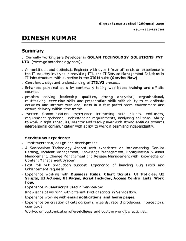 Dinesh_Resume | PDF