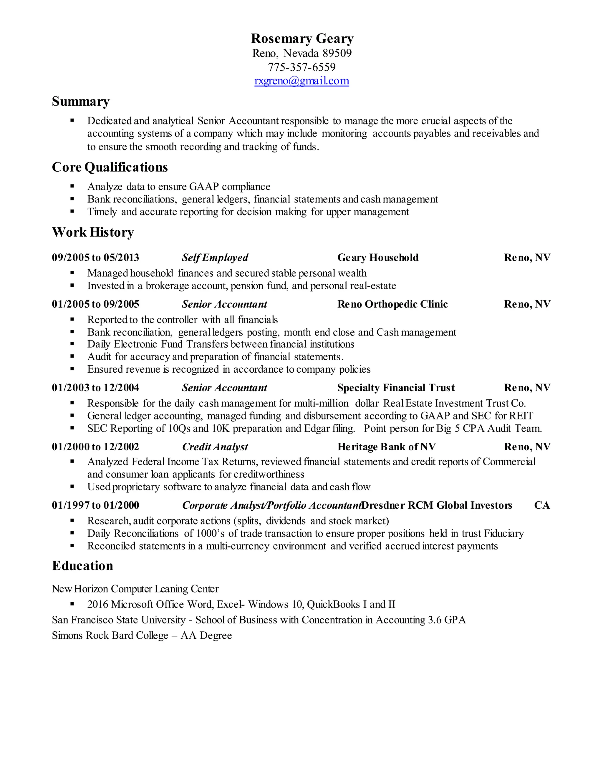 Rosemary Geary Resume | DOCX