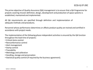 ECSS-Q-ST-20C Supplier Responsibilities | PDF