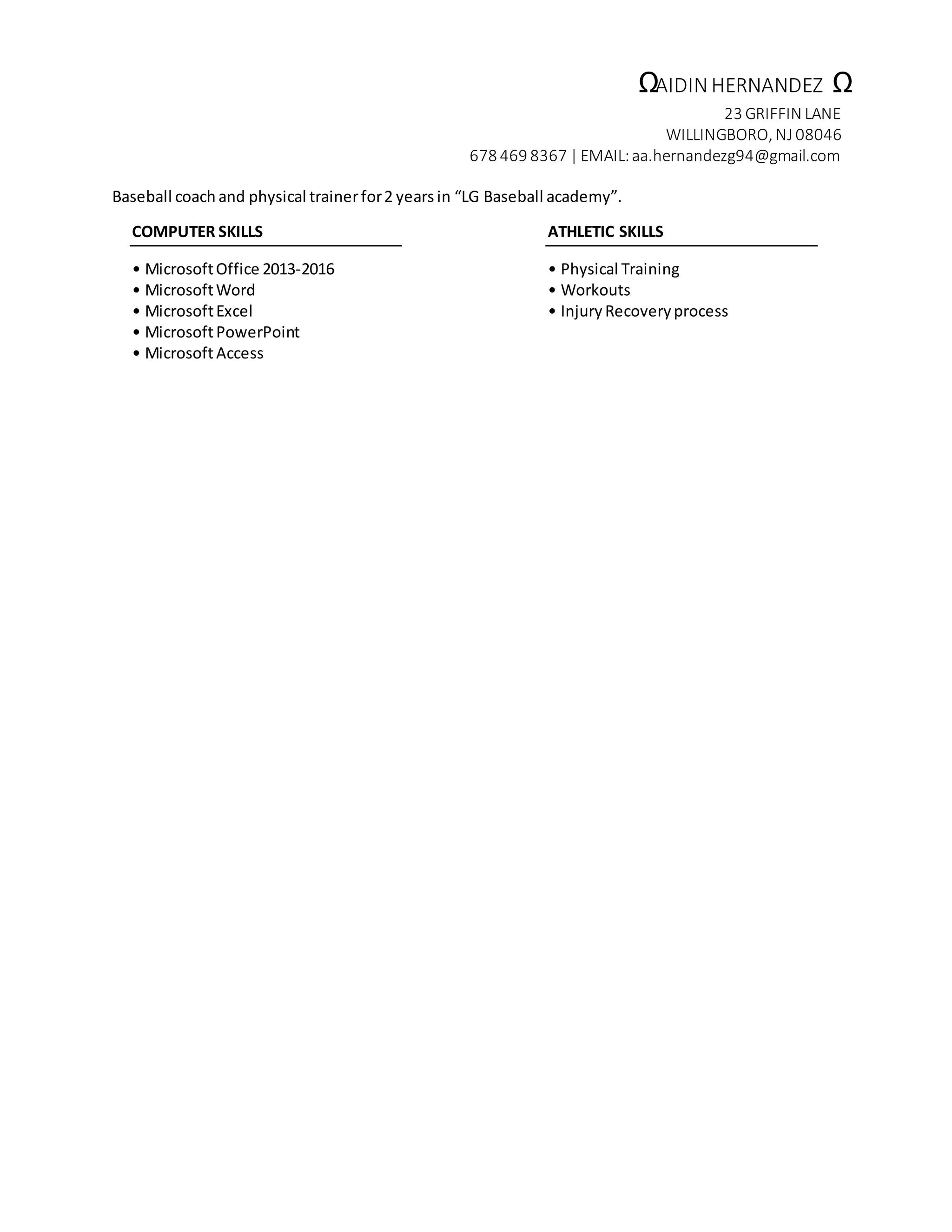 Aidin Hernandez RESUME 2016 | PDF