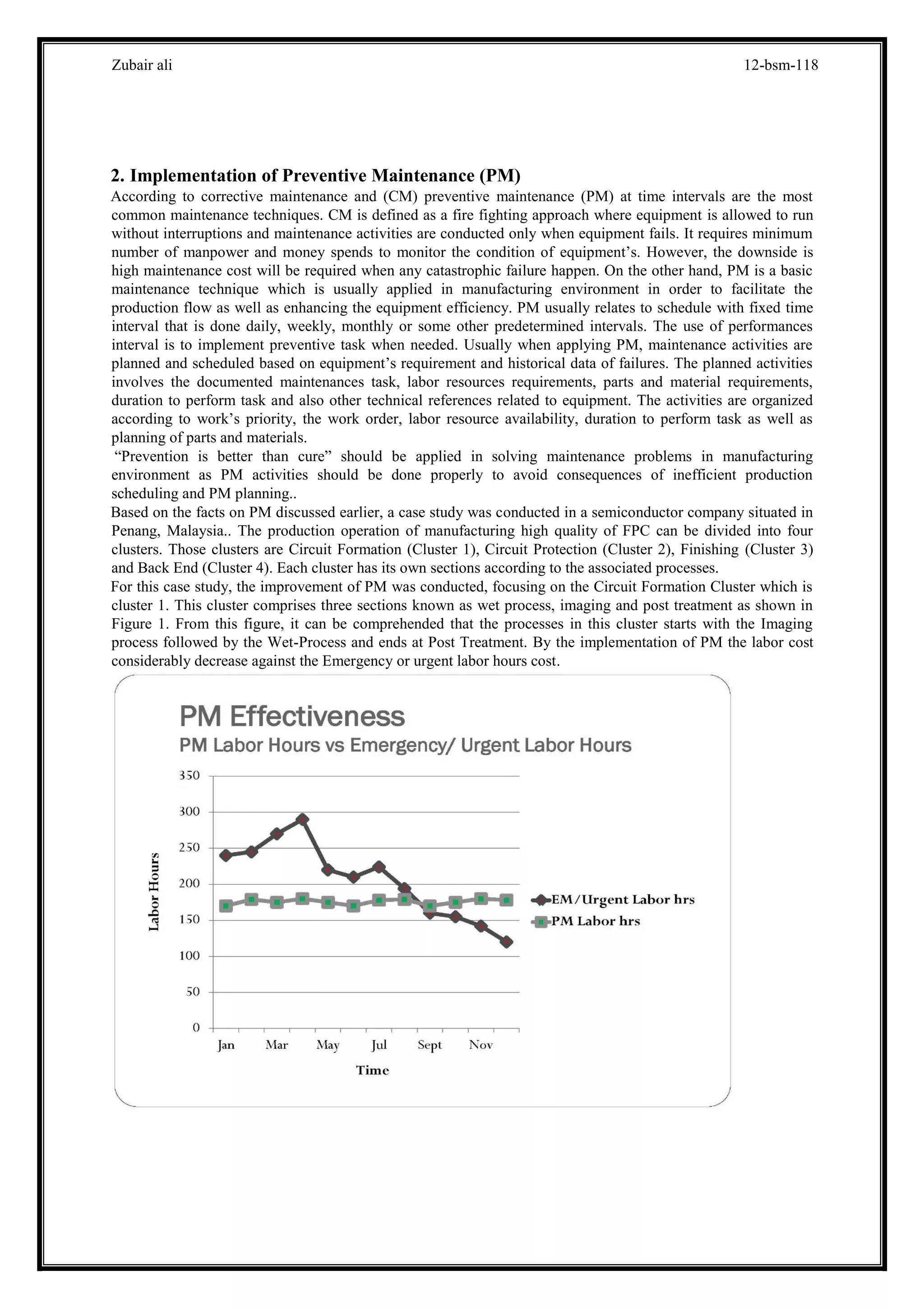 A CASE STUDY ON PREVENTIVE MAINTENANCE | PDF