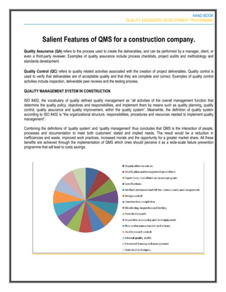 Quality Management Systems Hand Books