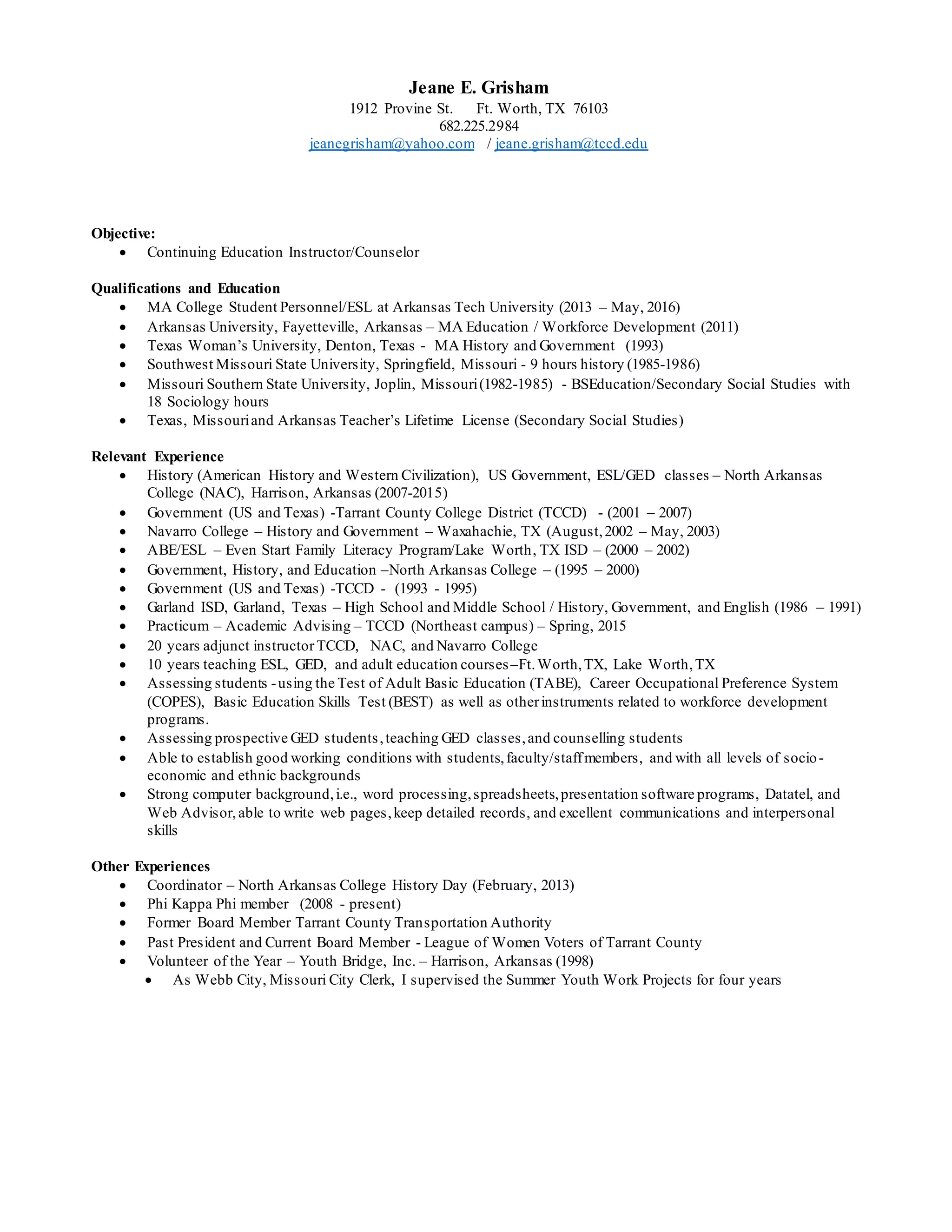 Resume 2016_Assignment 2A | DOCX