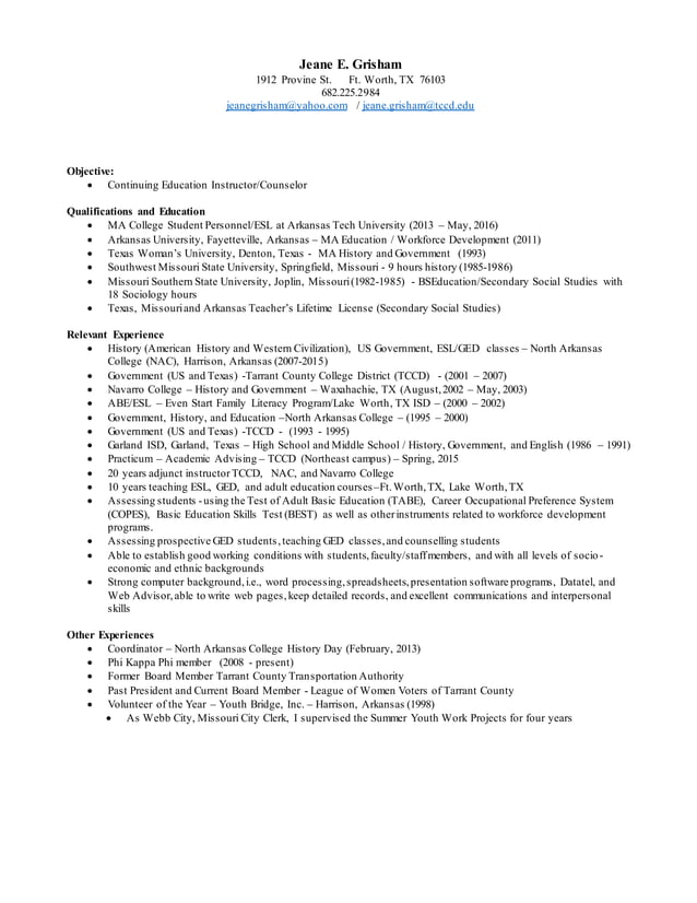 Resume 2016_Assignment 2A | PDF