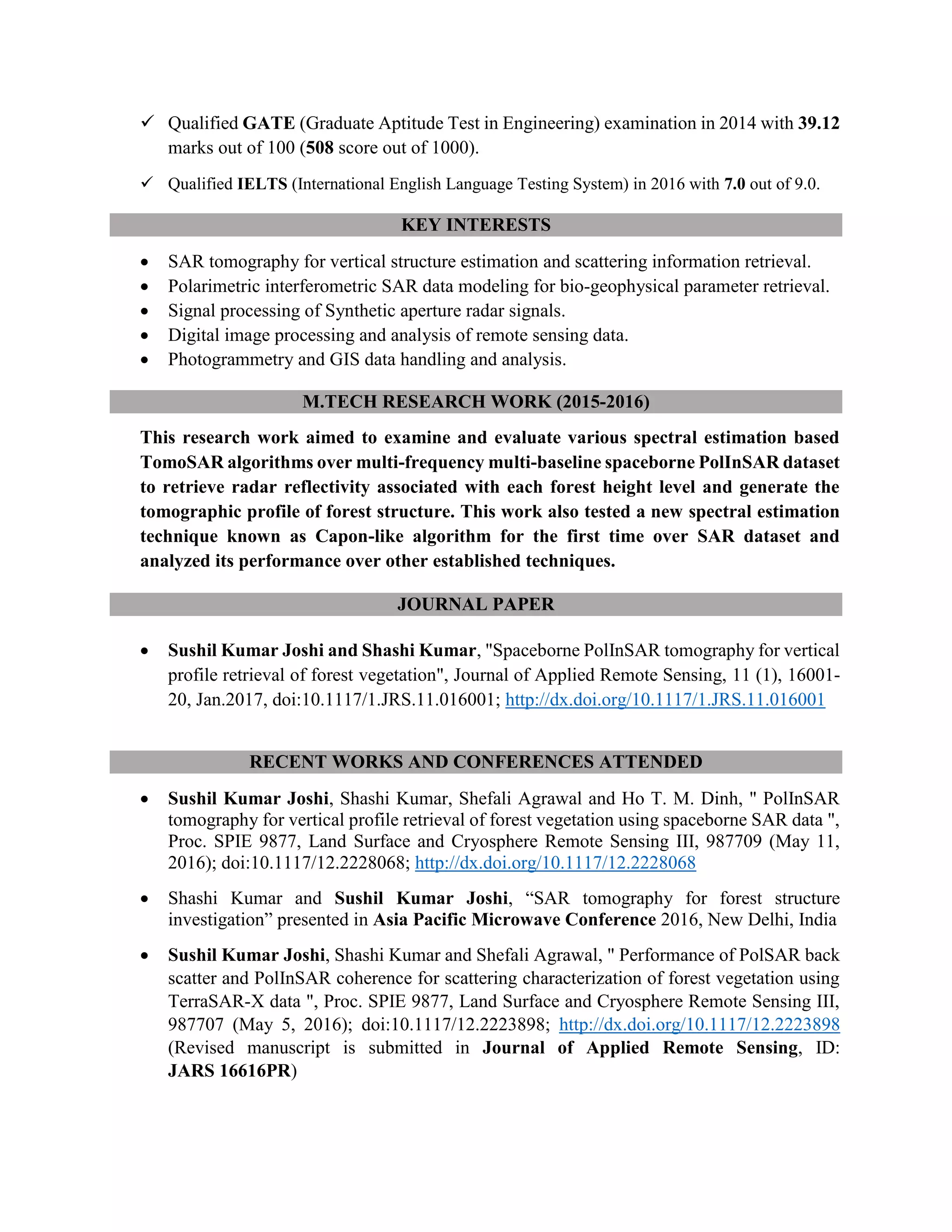 CV_Sushil Kumar Joshi | PDF