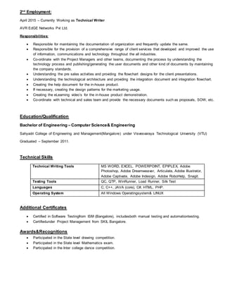 Resume-Technical Writer | PDF