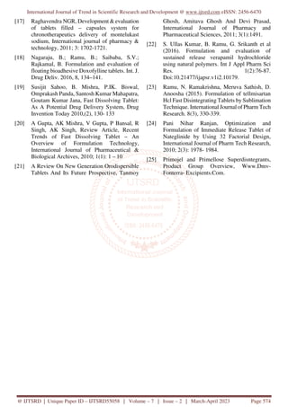 Formulation Development and in Vitro Evaluation of Capecitabine ...