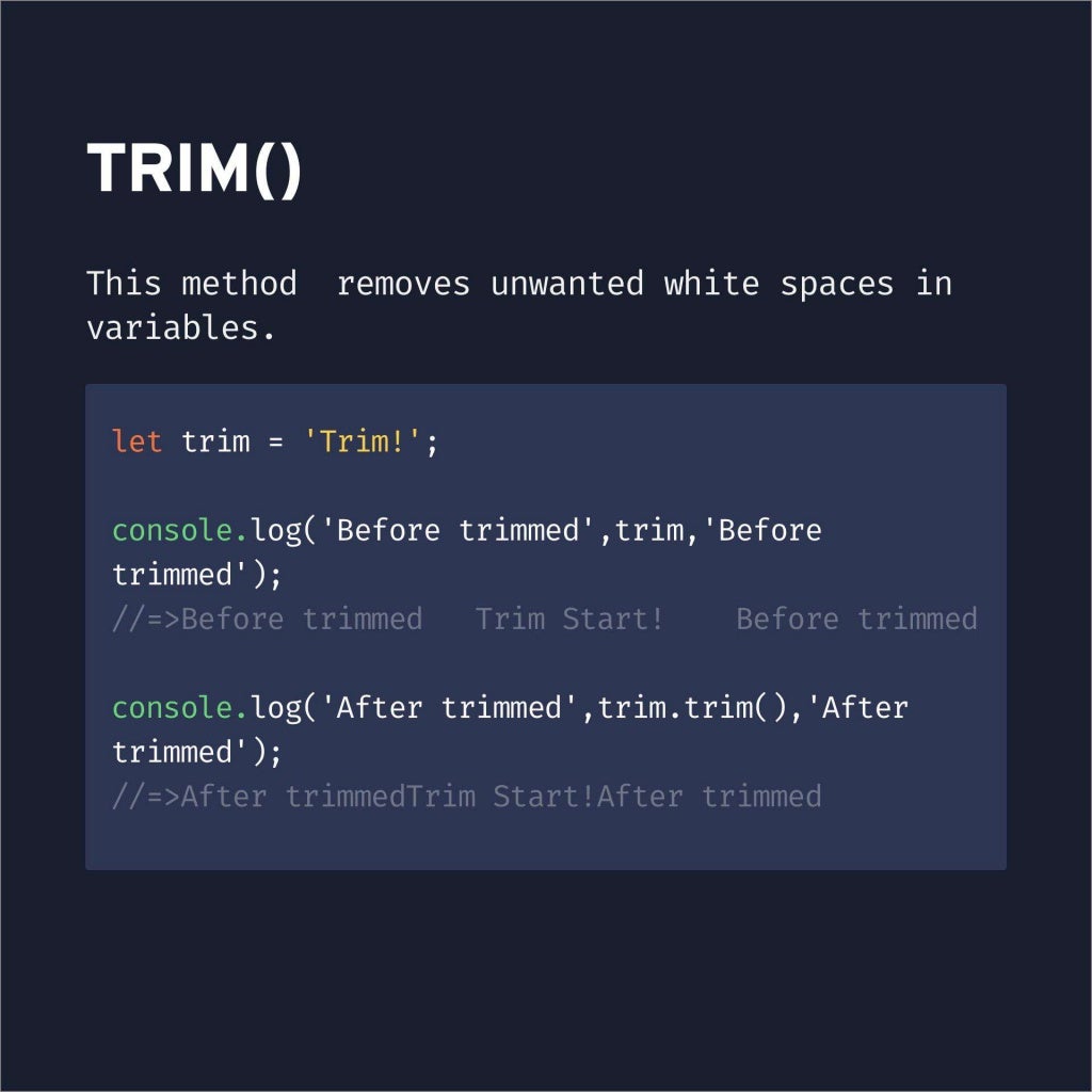 Different Ways To Trim Variables In Javascript